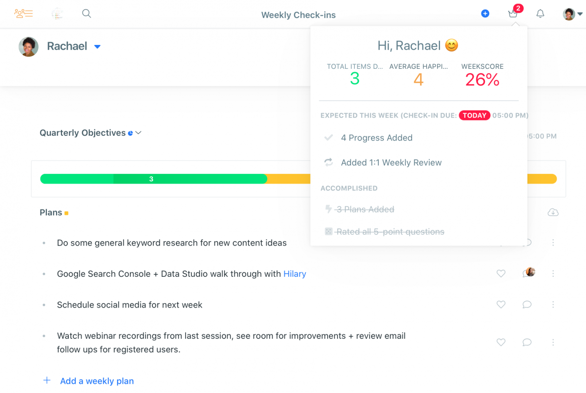 Team Meetings with Purpose – Weekdone Team Compass