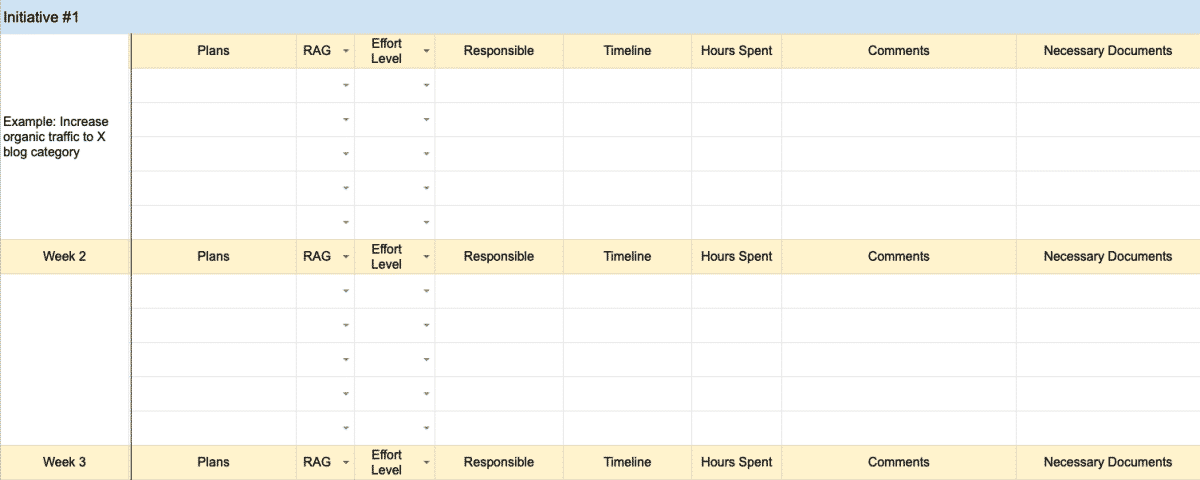 Action Plan Template – Weekdone