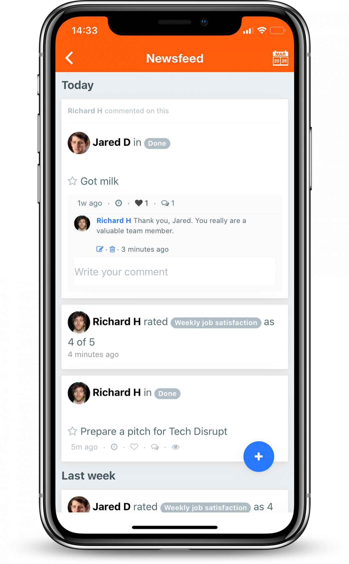 Weekdone mobile apps for iPhone, iPad, Android and Windows 10